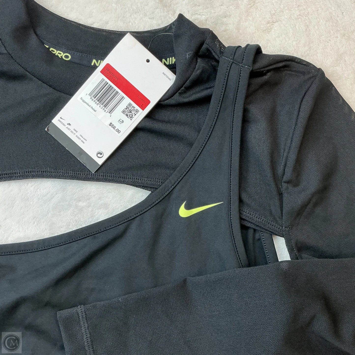 Athletic Top Long Sleeve Crewneck By Nike In Black, Size: L – Clothes ...