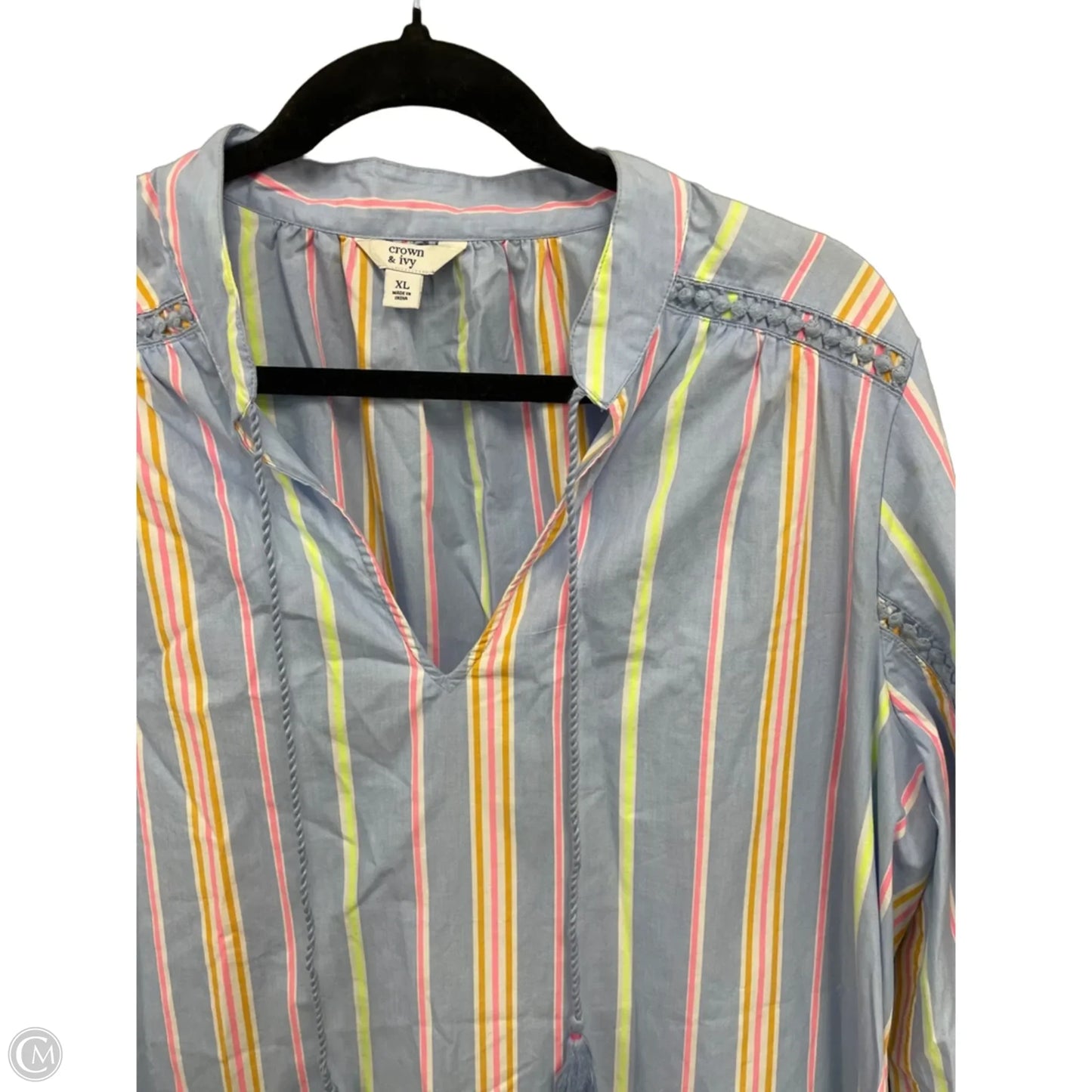 Dress Casual Short By Crown And Ivy In Blue & Pink, Size: Xl – Clothes ...