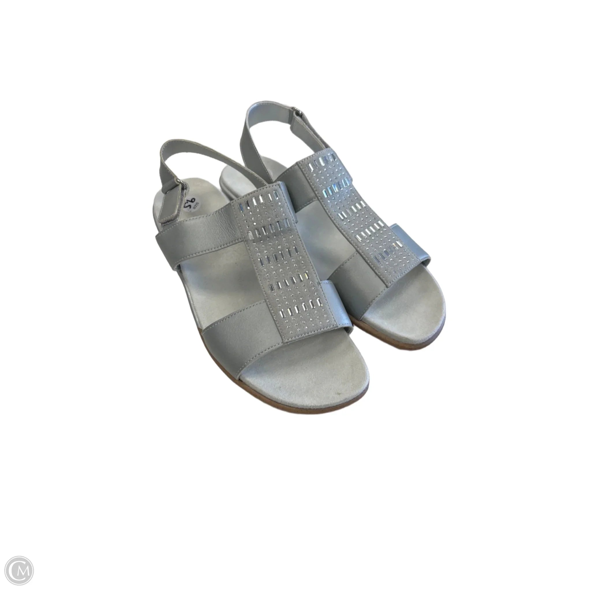 Sandals Flats By Easy Spirit In Silver, Size: 9.5 – Clothes Mentor